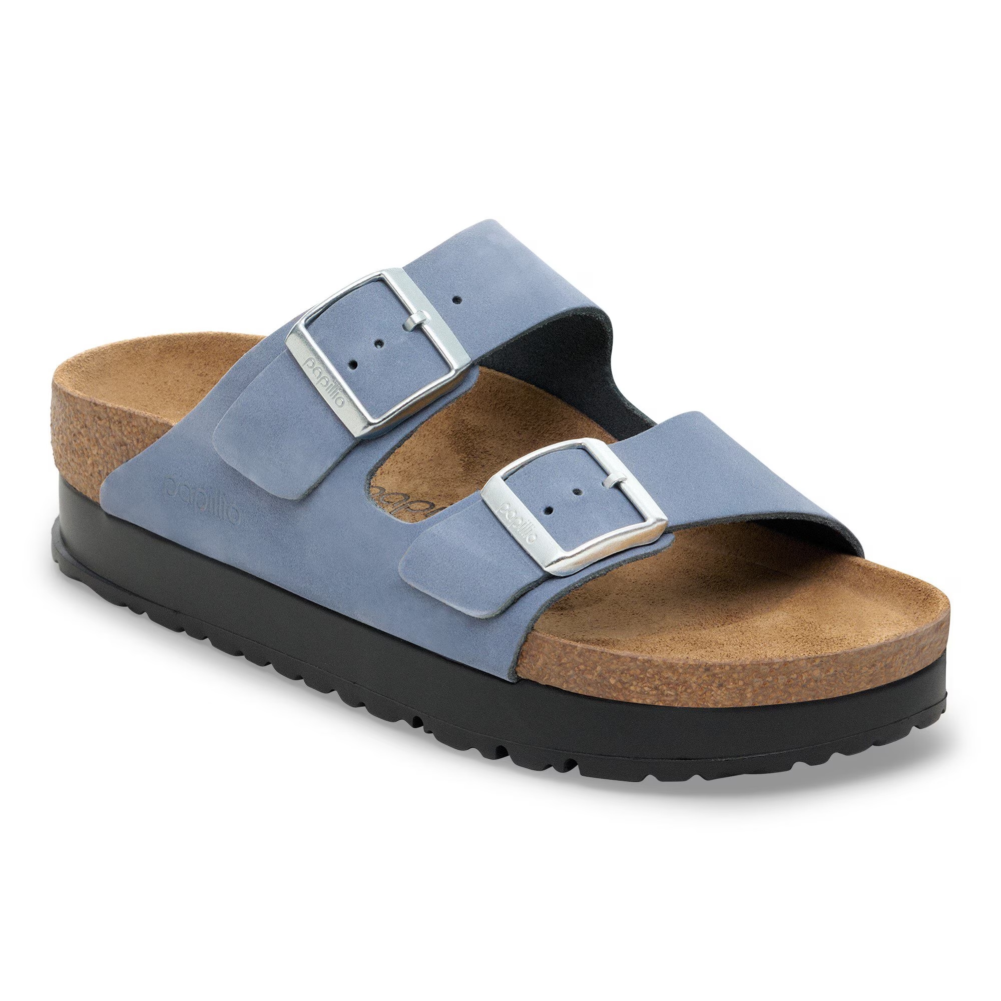 Arizona PAP Flex Platform Nubuk Leather Stone Blue - BIRKENSTOCK USA ...